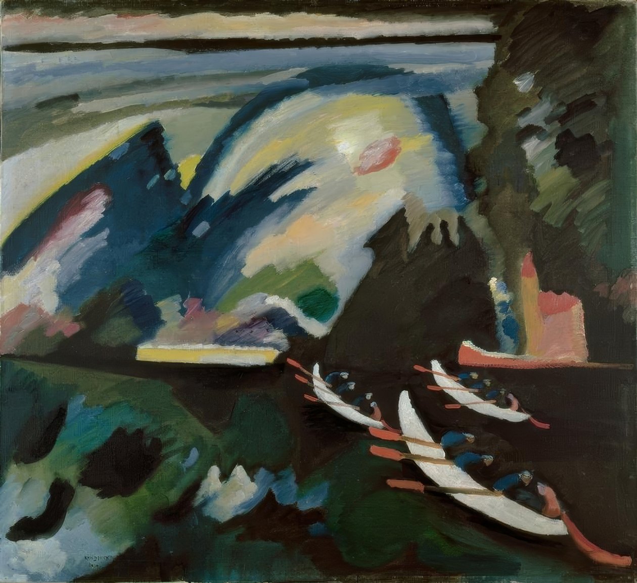 Balade en bateau (lac) | Wassily Kandinsky | Estampe d'art